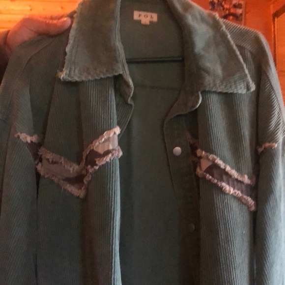 POL | Jackets & Coats | Brand New Pol Corduroy Green With Camo Accents ...